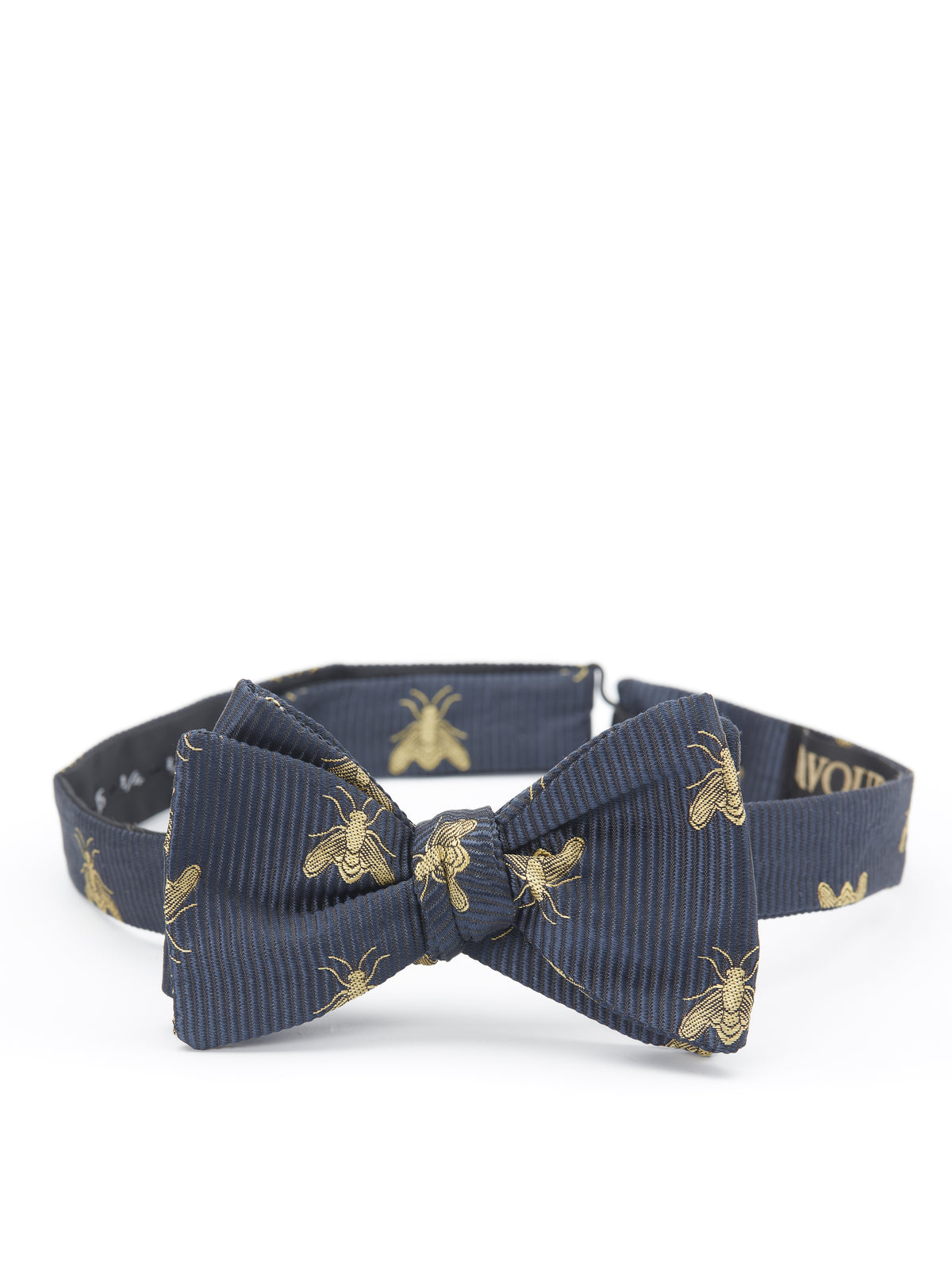 Navy Gold Bees Silk Bow Tie – Favourbrook