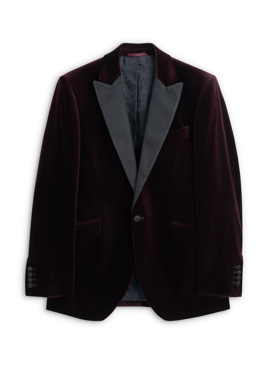 Claret Velvet Cotton Dinner Jacket – Favourbrook