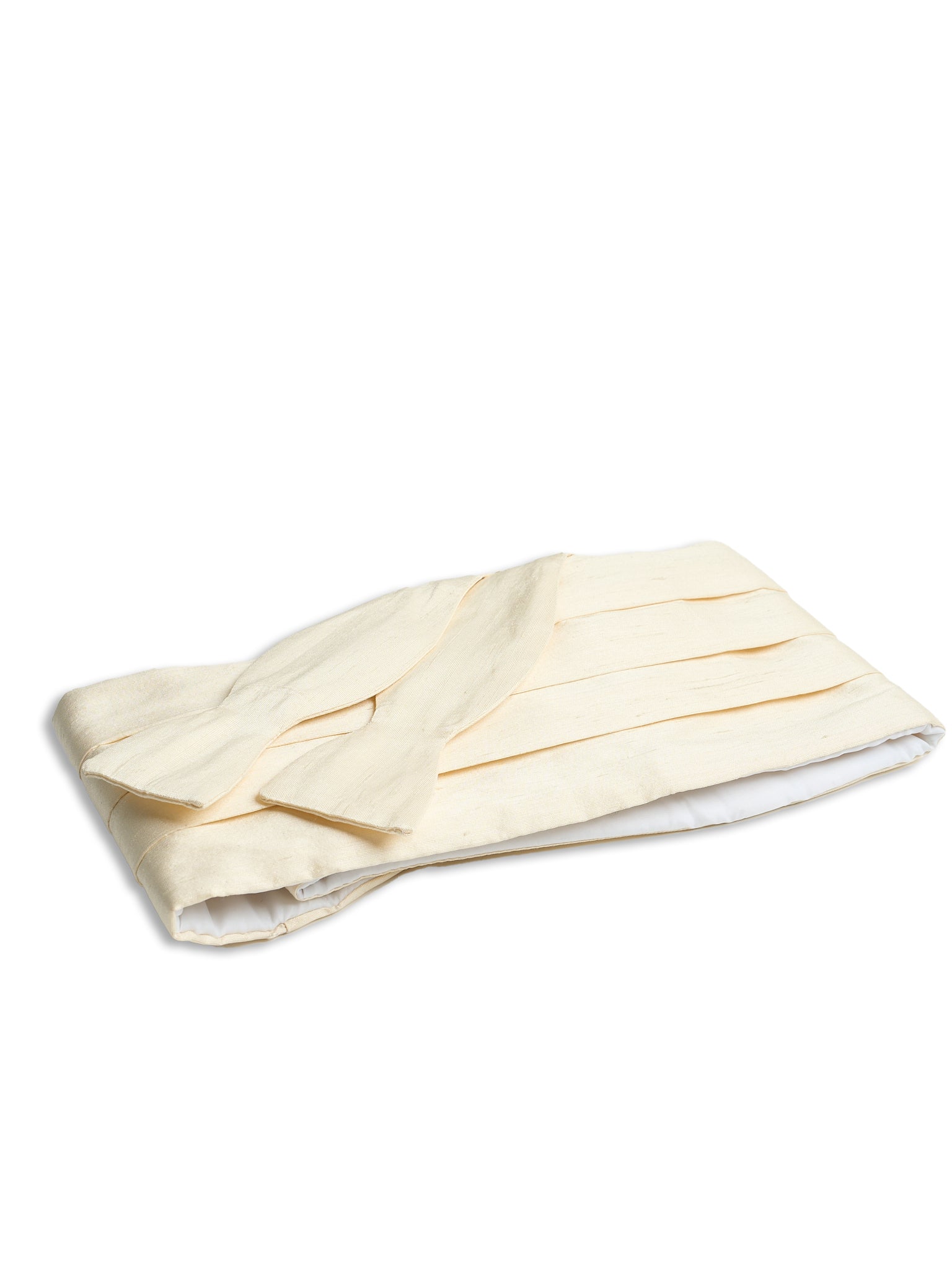 Cream Shantung Silk Pleated Cummerbund Set – Favourbrook