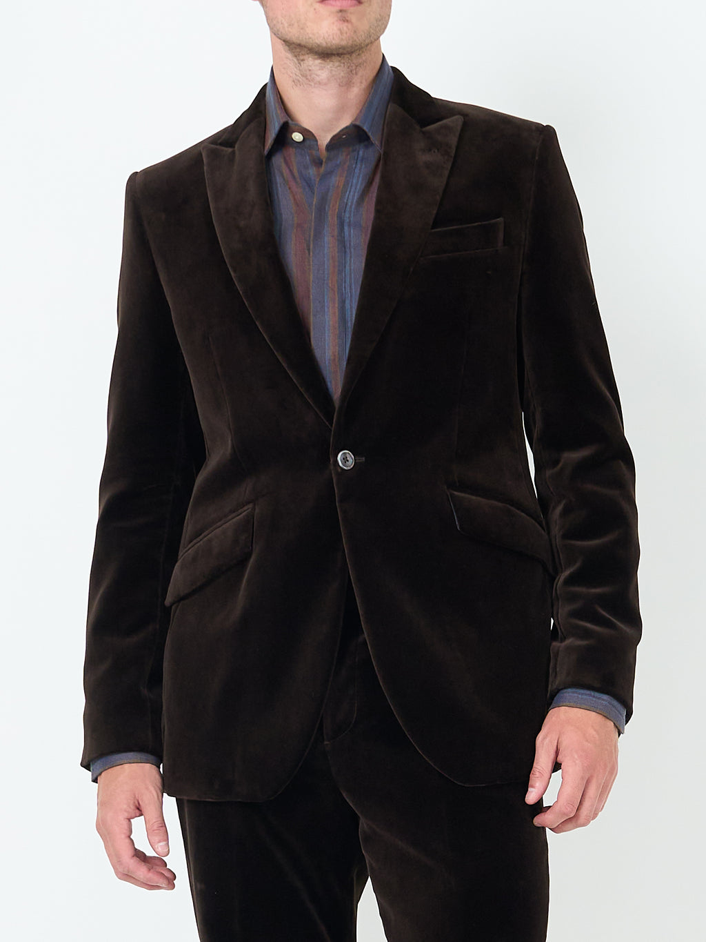 Chocolate Brown Velvet Cotton Newport Jacket – Favourbrook