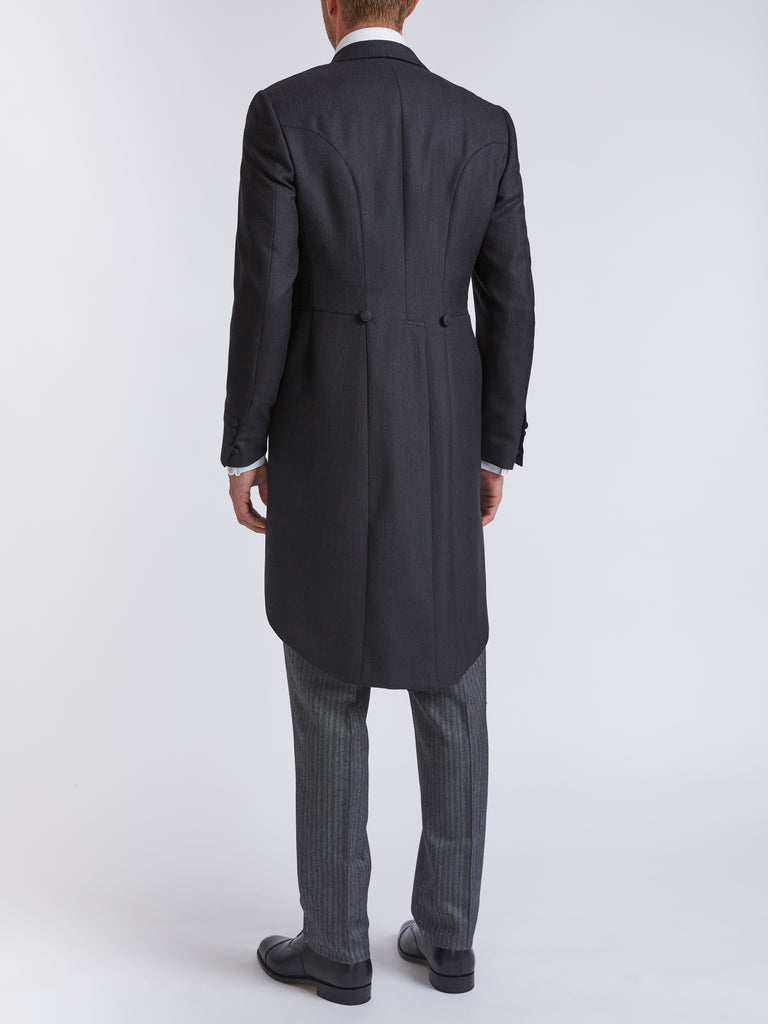 Charcoal Windsor Herringbone Wool Morning Coat – Favourbrook