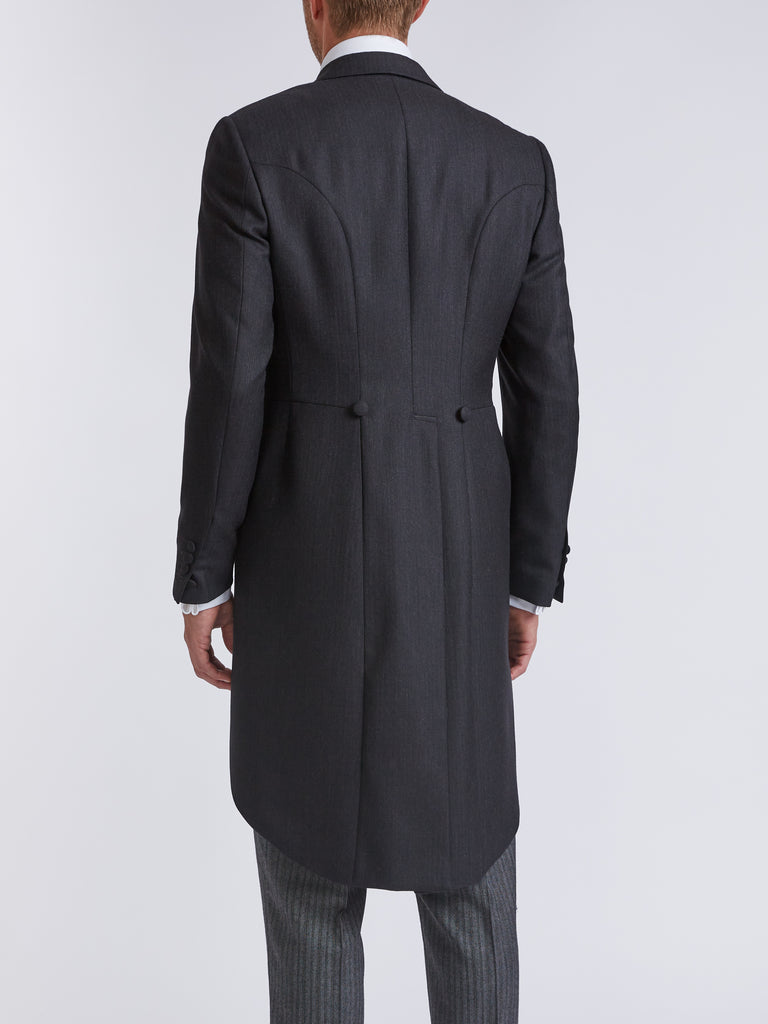 Charcoal Windsor Herringbone Wool Morning Coat – Favourbrook
