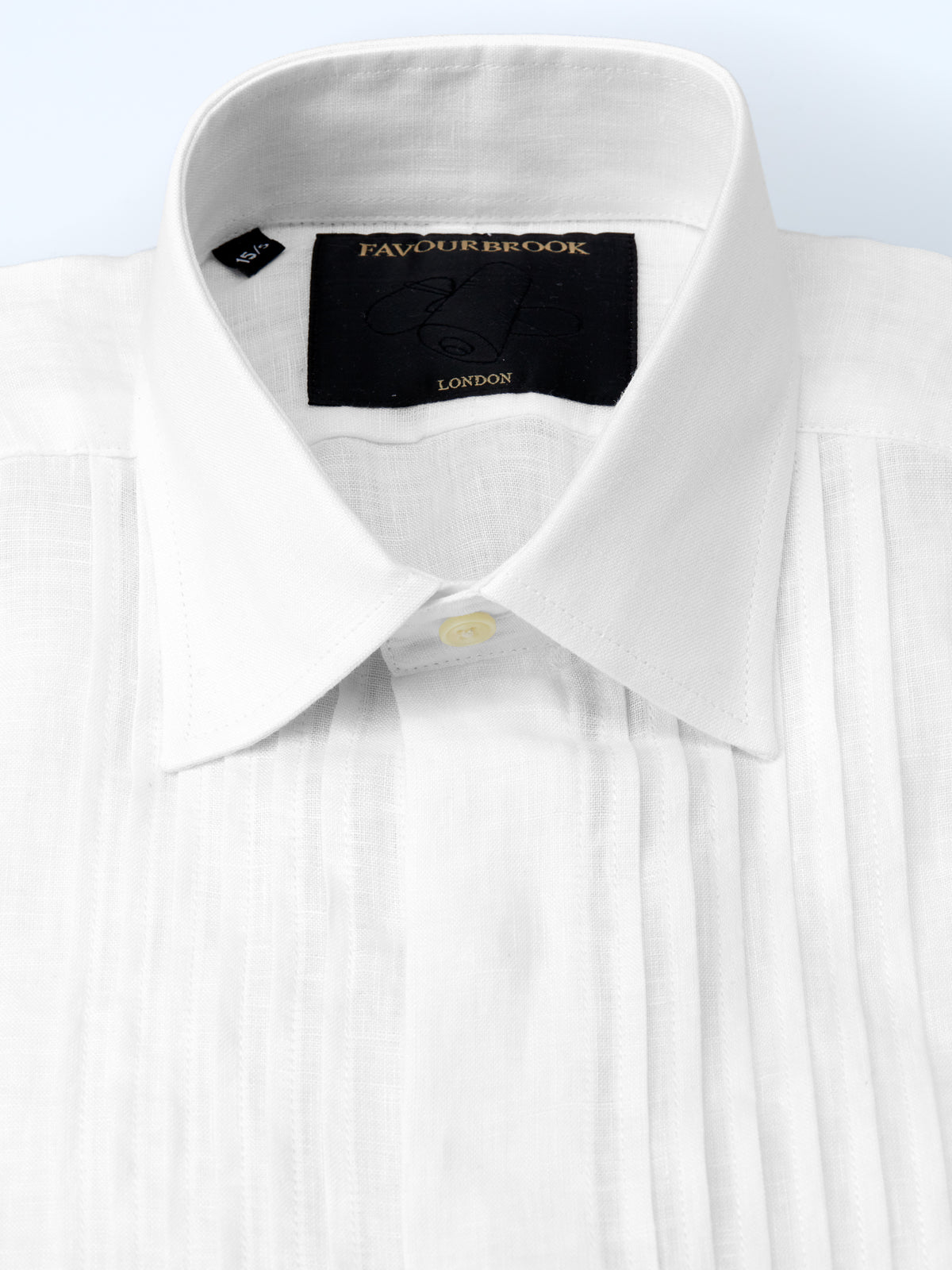 White Colne Linen Pintuck Dress Shirt – Favourbrook