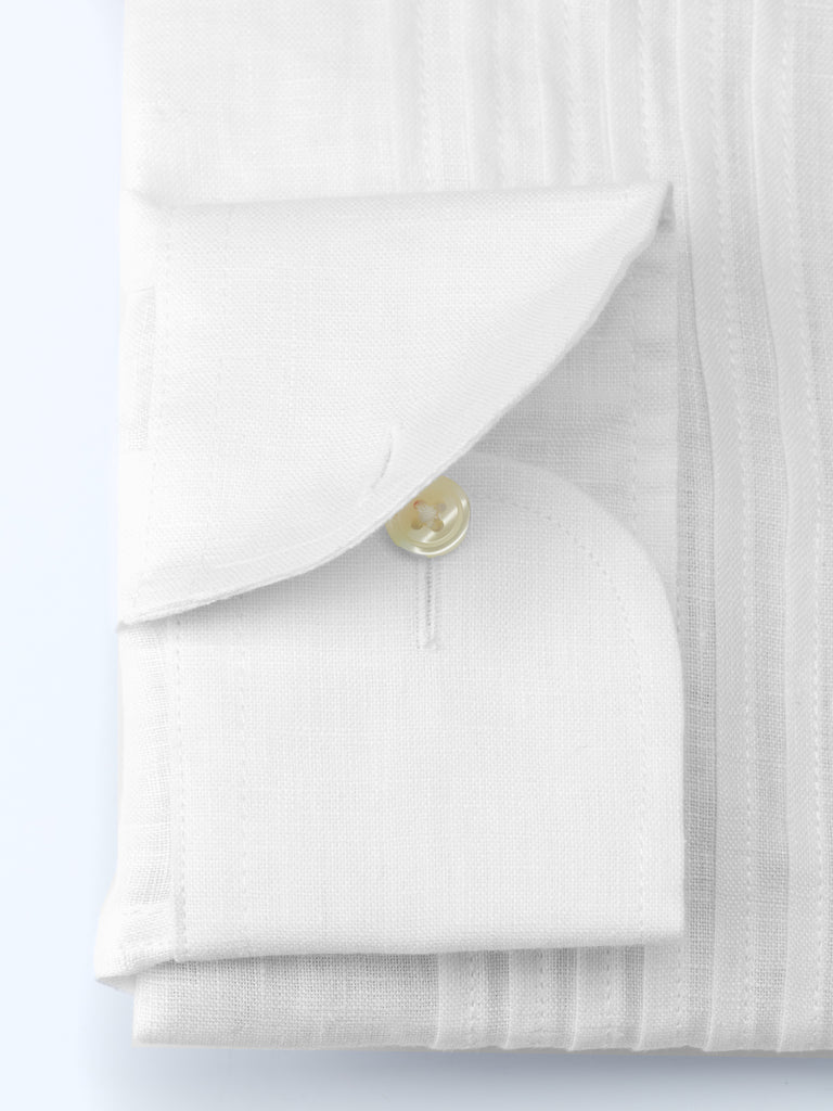 White Colne Linen Pintuck Dress Shirt – Favourbrook