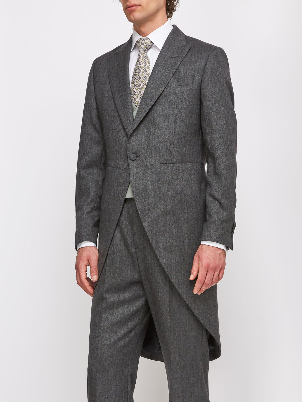 Grey Norfolk Herringbone Wool Morning Coat – Favourbrook